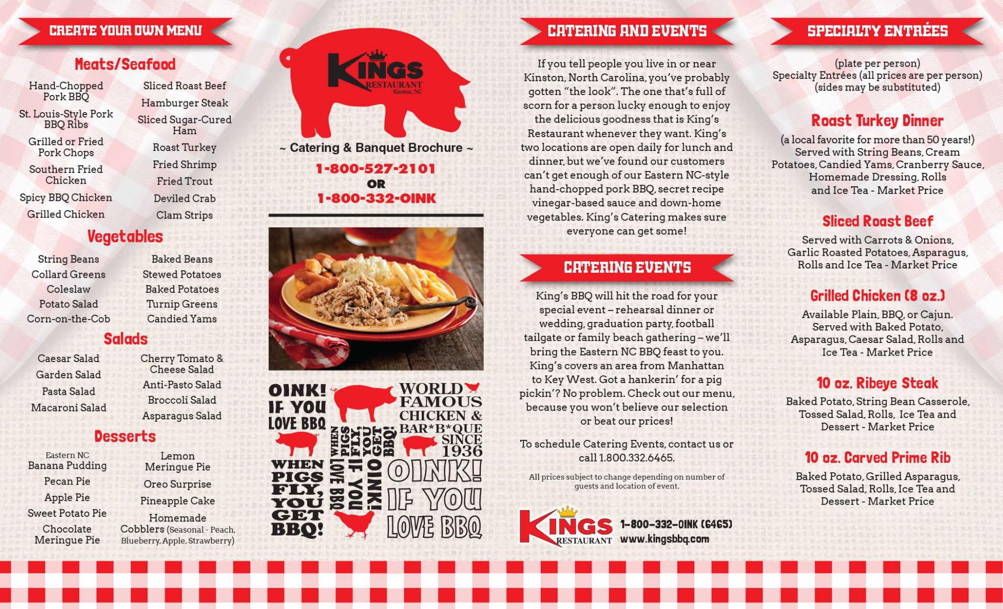 Kings Restaurant Catering Menu | Catering & Banquet Menu | Kings BBQ